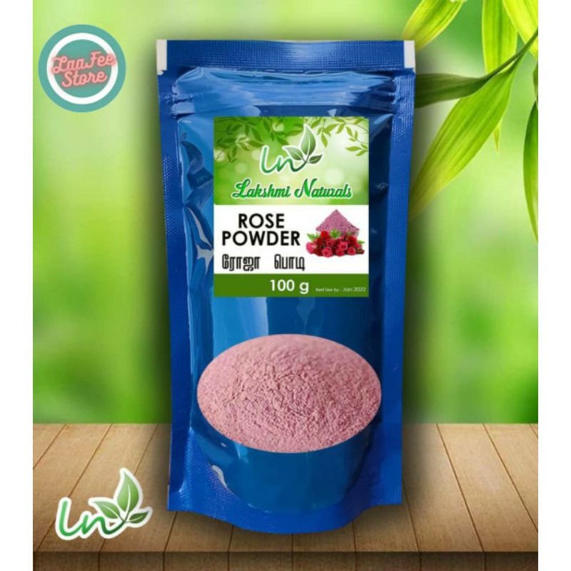 LAKSHMI NATURALS ORGANIC ROSE POWDER 100G | Shopee Malaysia