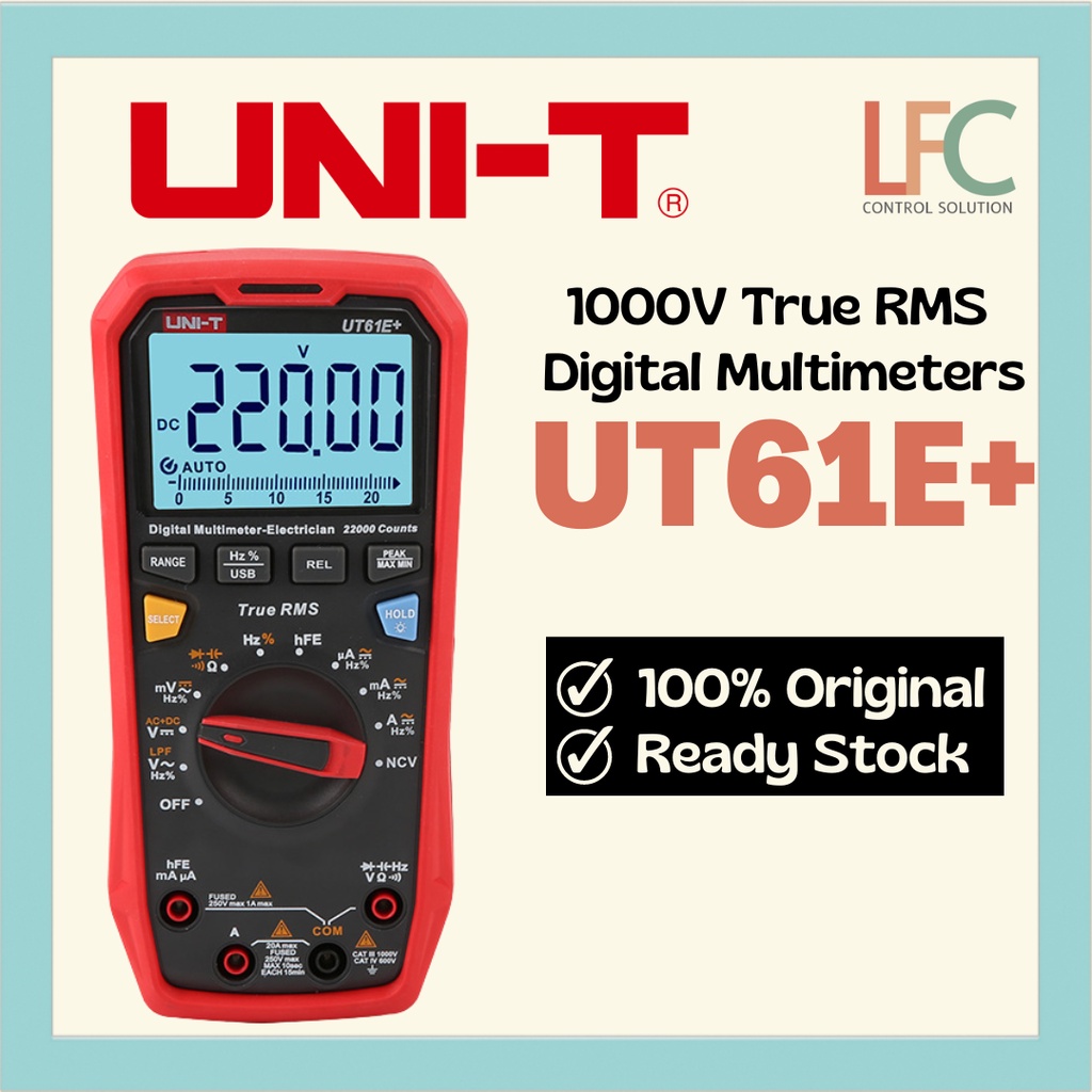 Uni-T UT61E+ 1000V True RMS Digital Multimeter | Shopee Malaysia