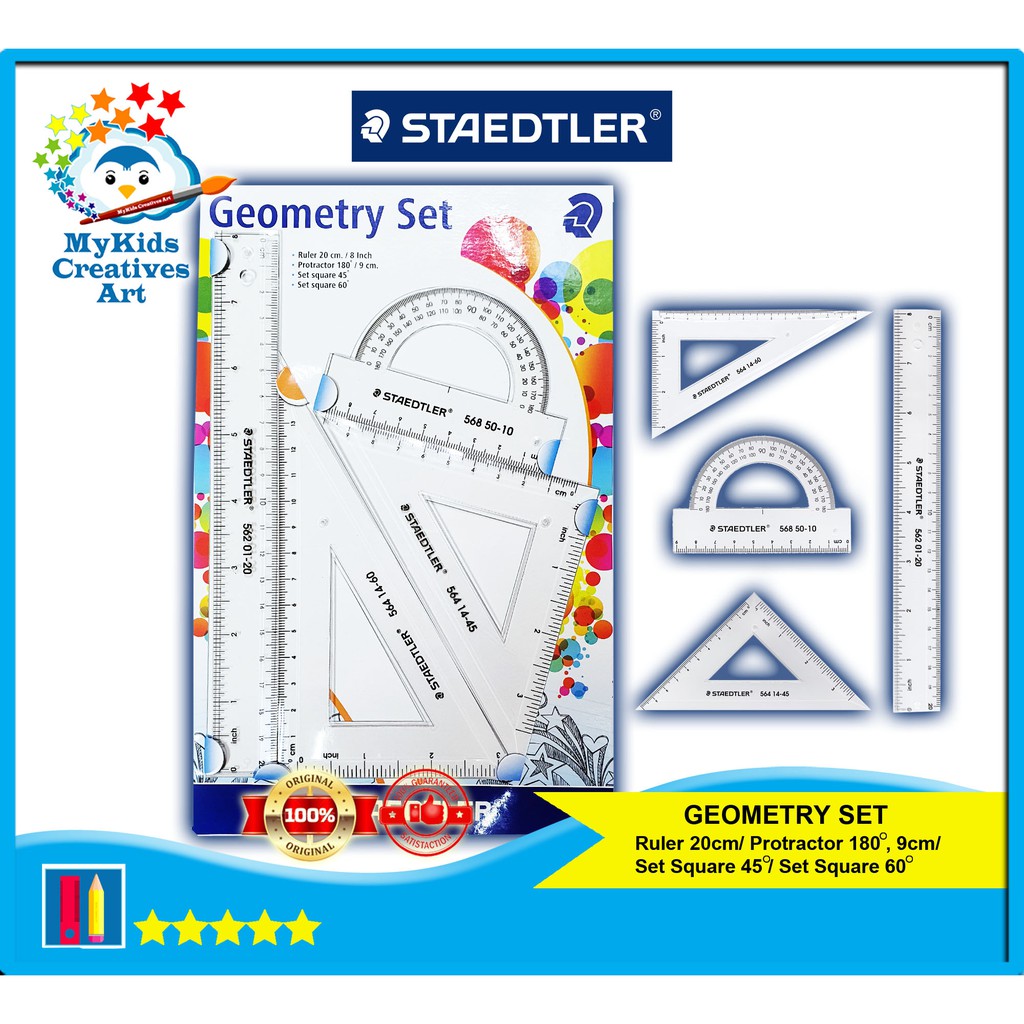 GEOMETRY RULERS SET (STAEDTLER) | Shopee Malaysia