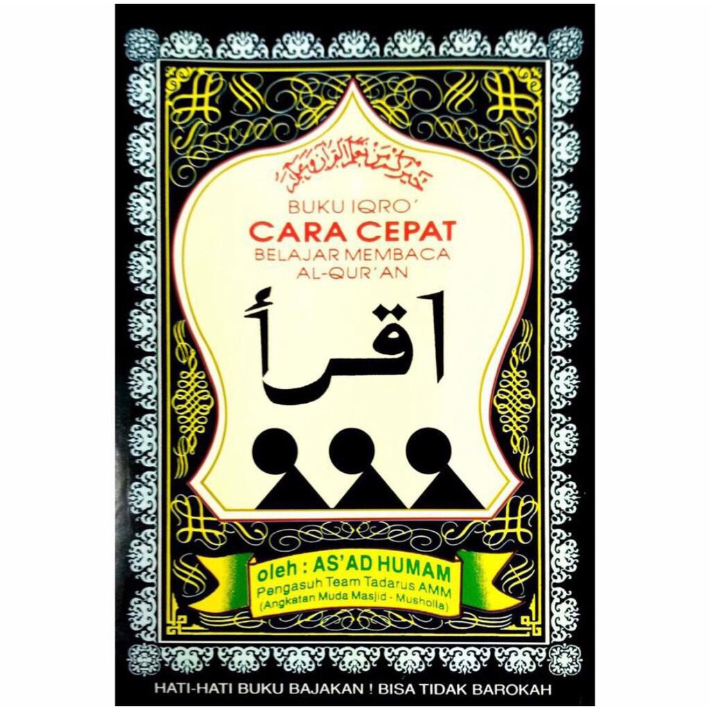 IQRA EDISI LENGKAP 1-6 KAEDAH MUDAH BELAJAR AL-QURAN (EDISI HITAM ...