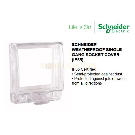 Schneider kavacha weatherproof single gang socket cover ip55 | BeeCost