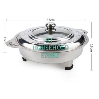 6 SET BUFFET STAINLESS STEEL, SET TRAY, TRAY MAKANAN, TRAY KENDURI ...