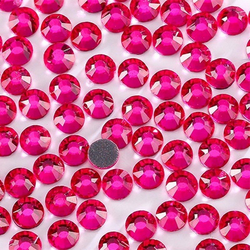 Super Pink Hotfix Rhinestones Batu Manik - Iron on rhinestone | Shopee ...