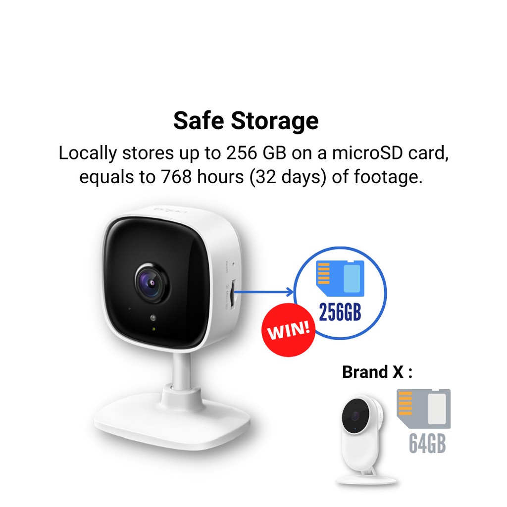 TP-Link WiFi Camera 3MP 2K Resolution CCTV WIFI Camera with Amazon Safety CLOUD and Sirim ...