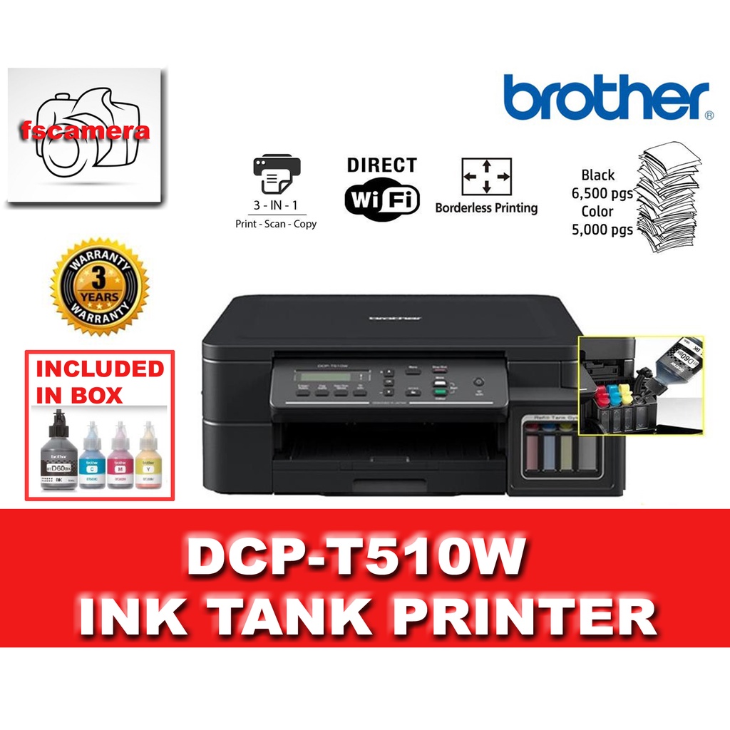 BROTHERS DCP-T510W DCPT510W DCP T510W / T520W Printer (Print/Scan/Copy/Wireless) | Shopee Malaysia