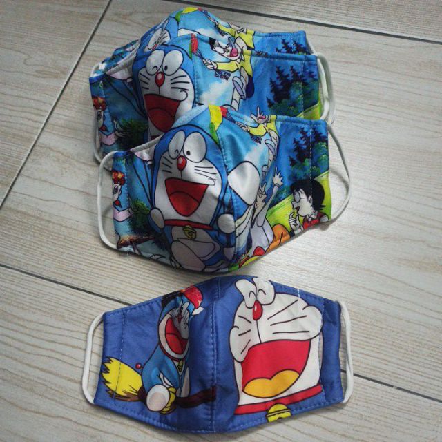 FACE MASK PROTECTION FOR KIDS ( DORAEMON ) ANTI DUST / HAZE WASHABLE ...