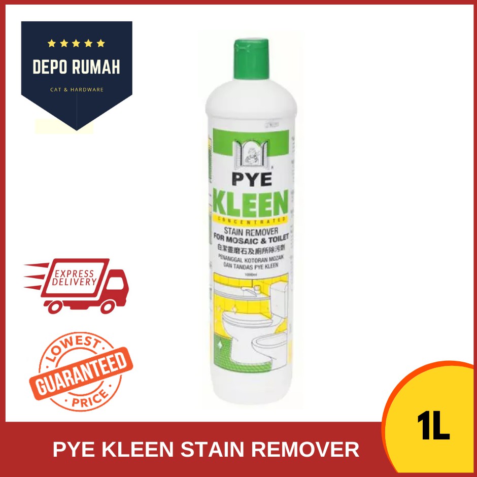 1L PYE KLEEN STAIN REMOVER FOR MOSAIC & TOILET TILES 1000ml (PENCUCI ...
