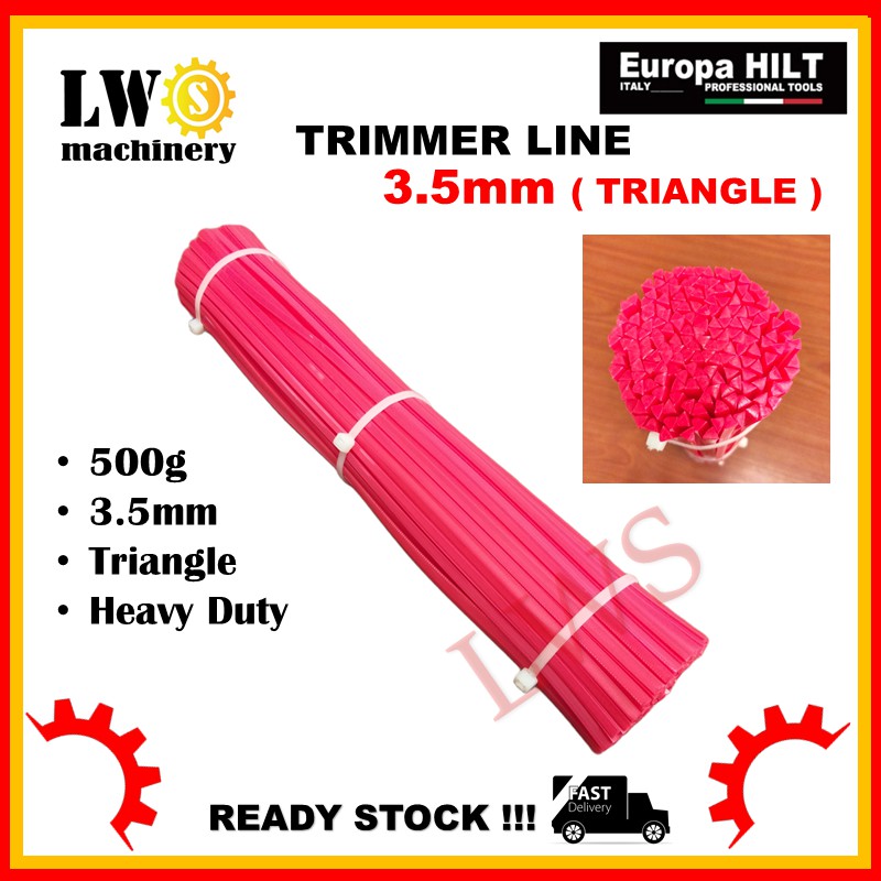 Nylon Trimmer Line Triangle Pink 500g (Tali Mesin Rumput Tiga Segi - 500g) | Shopee Malaysia