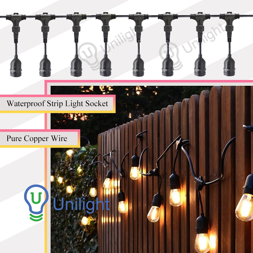 Outdoor String Lights waterproof E27 LED Bulbs Street Garden party ...