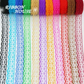 (10yards/roll) 2.25cm kain reben putih webbing pakaian hiasan comel ...
