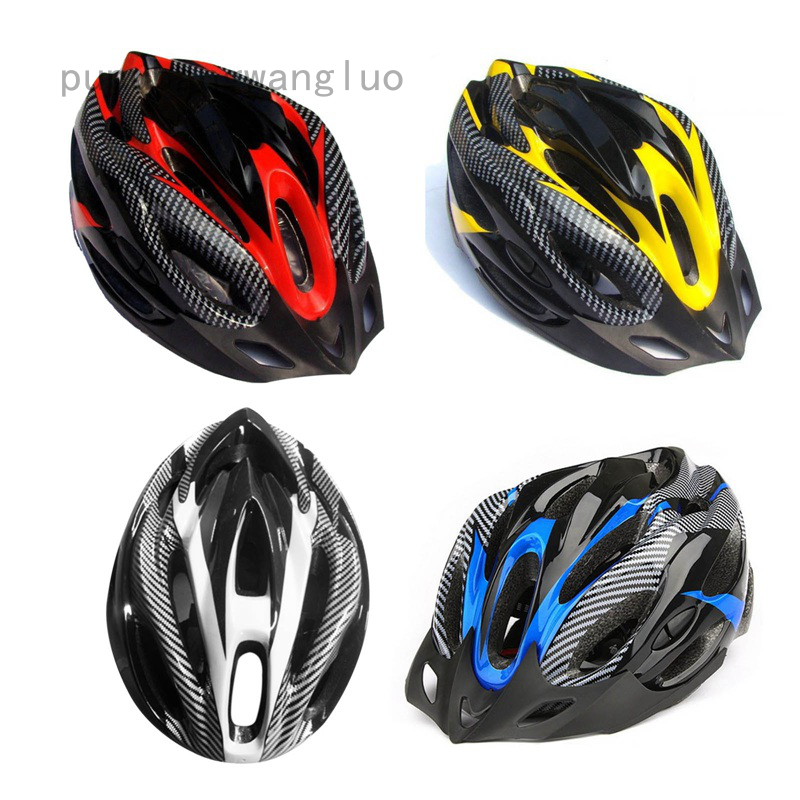Ready Stock Carbon Fiber Textured Split Helmet Mountain Bike Helmet ...