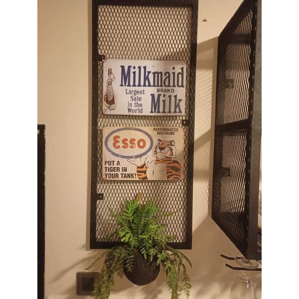 1pcs Wall-mounted iron grid background wall decoration photo | Shopee ...