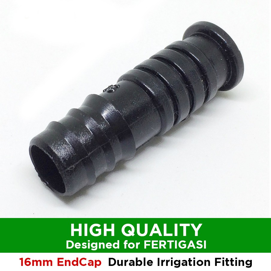 16mm End Cap / Stopper Connector Polypipe Fertigasi polipaip Irrigation ...