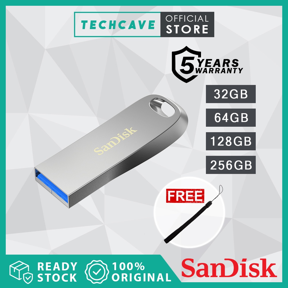 (Ready Stock) Sandisk Ultra Luxe CZ74 USB 3.1 32GB 64GB 128GB 256GB ...