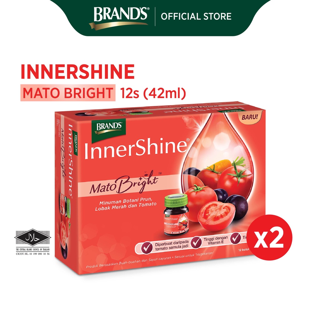 BRAND'S InnerShine Mato Bright 12's (42ml) 2 packs (With Lycopene ...