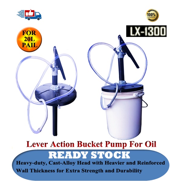 Lever Action Lubricant Oil Transfer Bucket Pump for 20 Liters Pails ...