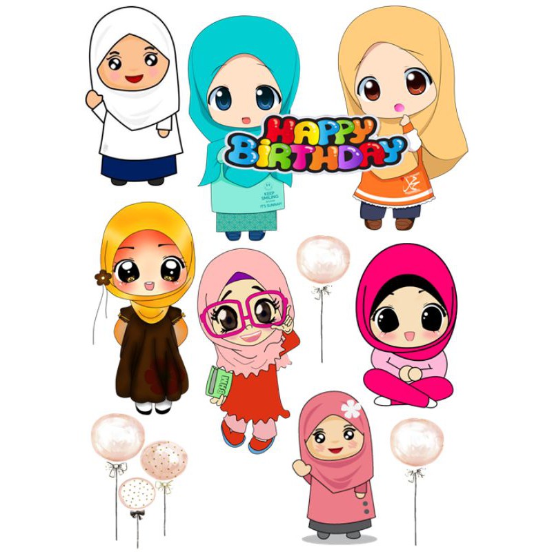 Chibi Muslimah Topper Cake | Shopee Malaysia