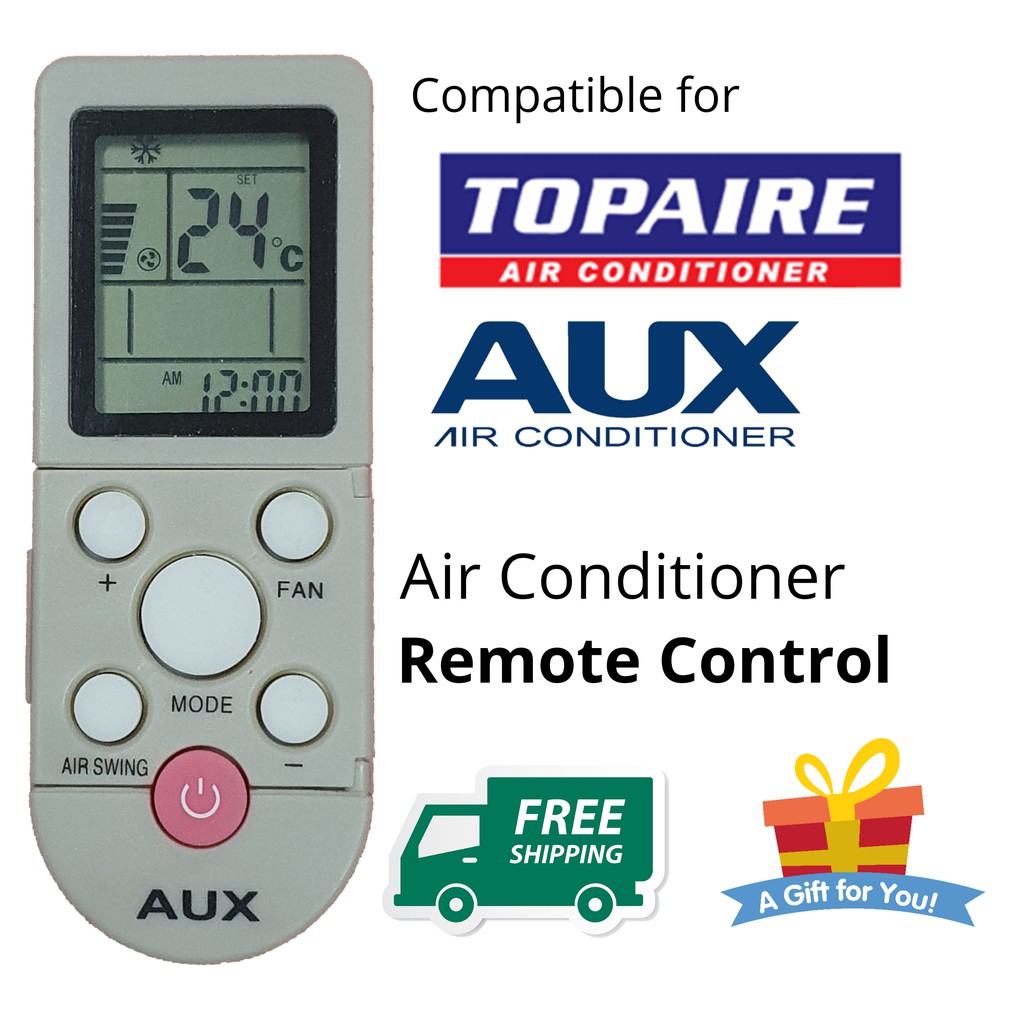 Topaire AUX YFR-F/001 aircond air conditioner remote control | Shopee ...