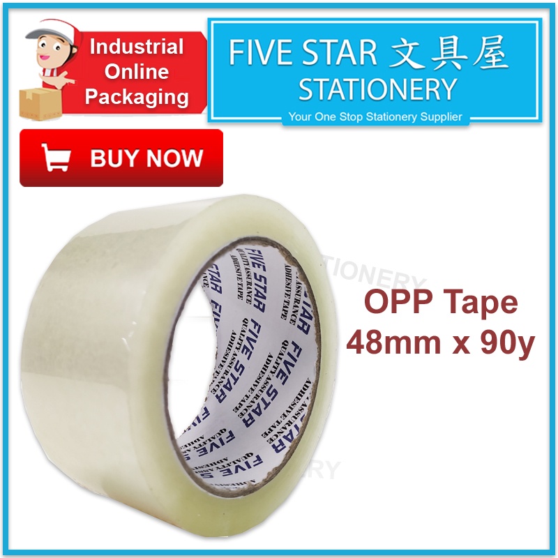 fivestar2u OPP Tape 48mm X 90 Yard Transparent Clear Tape Pita Pelekat ...