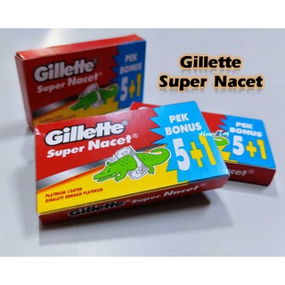 Gillette Super Nacet Razor Blades 5+1 Blades (20 boxes) | Shopee Malaysia