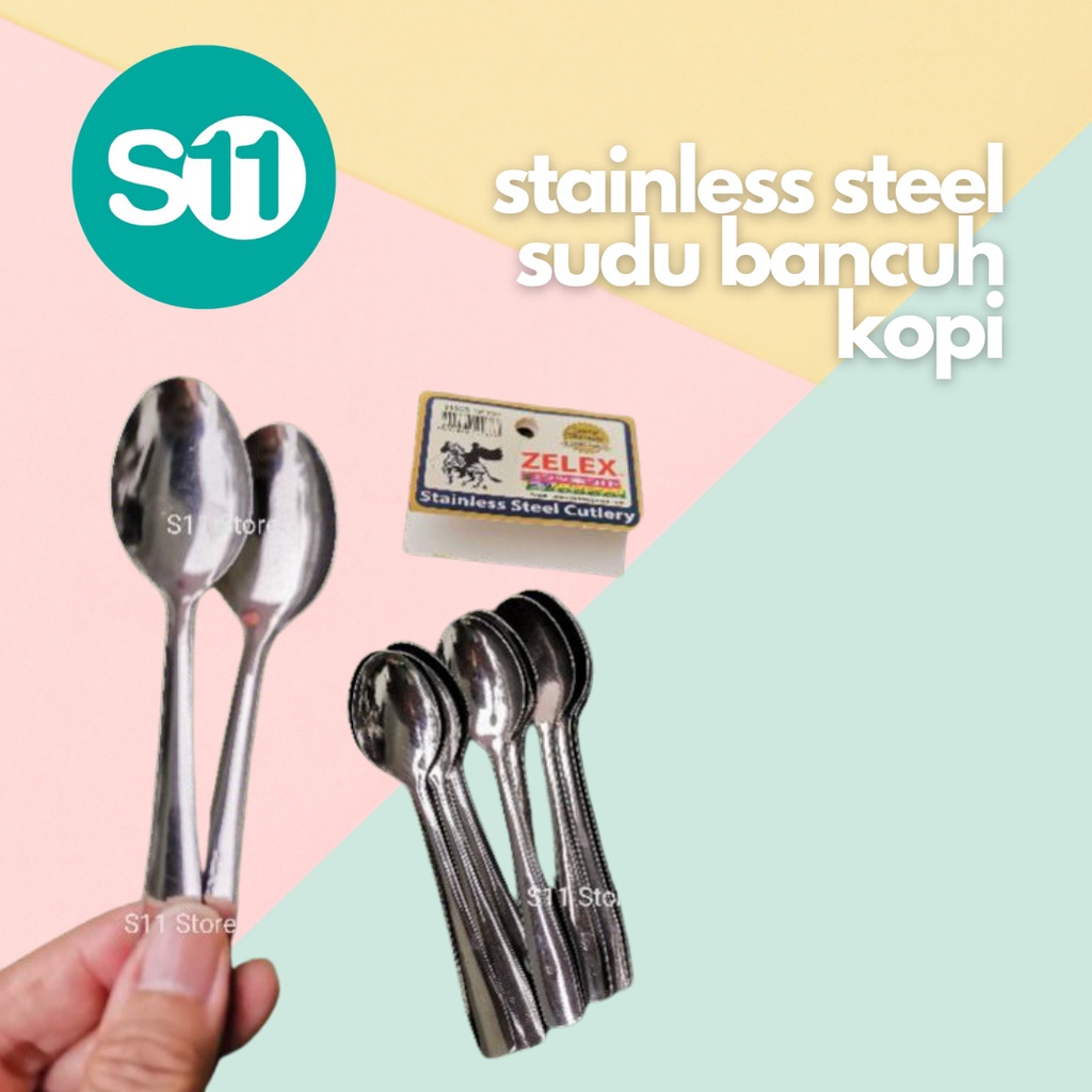 Zelex 915 Teaspoon 12btg/Sudu Teh / Sudu bancuh kopi / Sudu Minuman tak ...