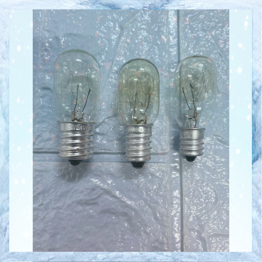 small bulb fridge / refrigerator light bulb E12 E14 E17 yellow colour ...