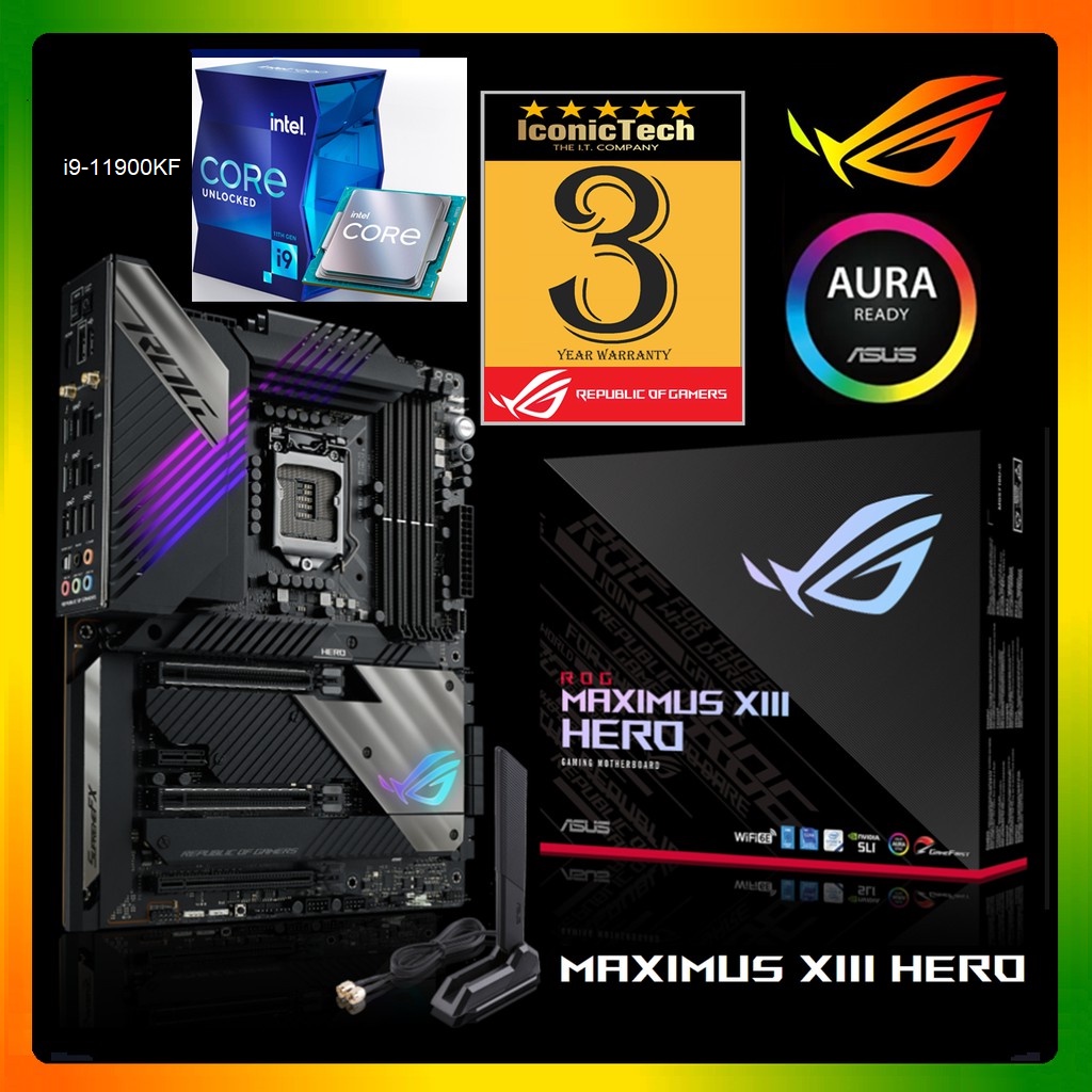 Asus ROG Maximus XIII Hero Intel® Z590 LGA 1200 ATX gaming motherboard ...