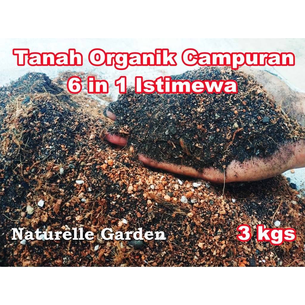 Tanah Baja Organik Campuran 6 in 1 Garden Compost Organic Soil Tanah ...