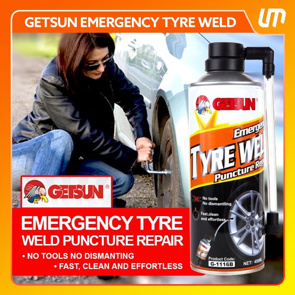 Getsun Tyre Weld Emergency Puncture Inflator Pump Tayar Bocor Tyre ...