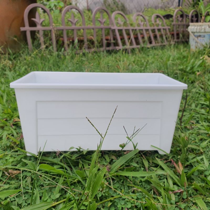 Ready Stock Flower Pot Pasu Bunga Putih Petak | Shopee Malaysia