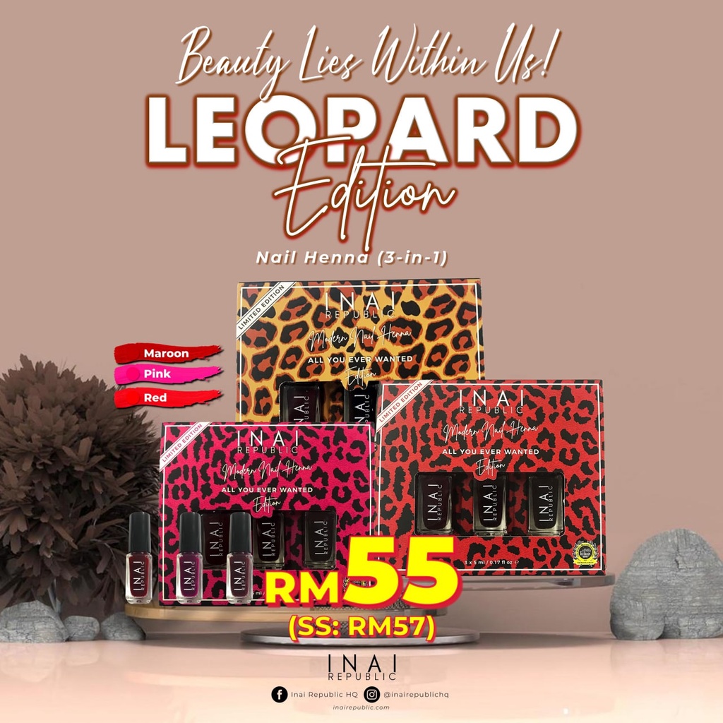 INAI KUKU VIRAL 3 IN 1N( LEOPARD EDITION ) INAI REPUBLIC | Shopee Malaysia