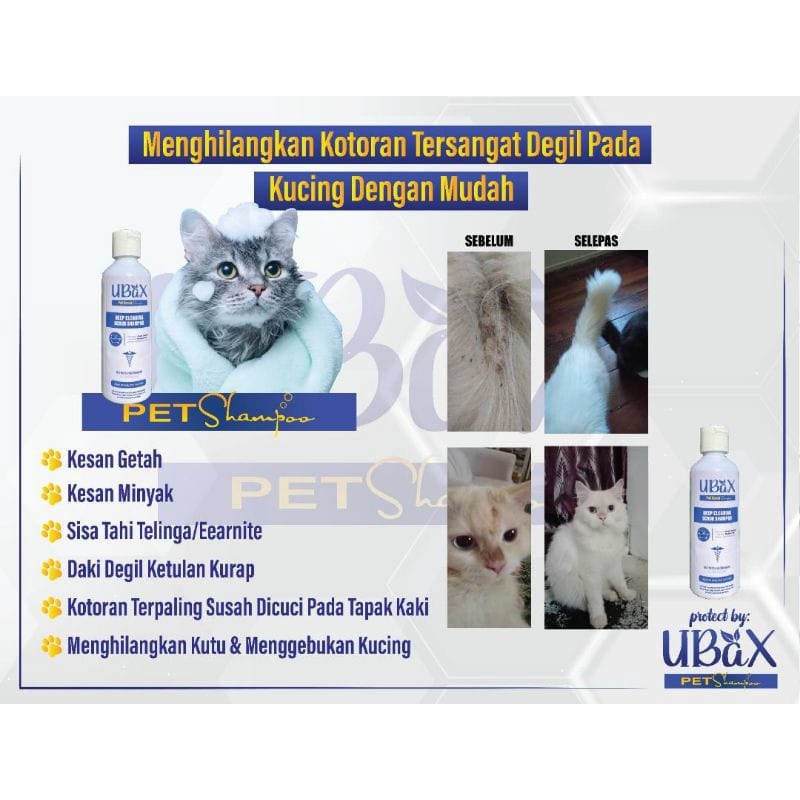 Ubax Pet Scrub Shampoo Kucing | Shopee Malaysia