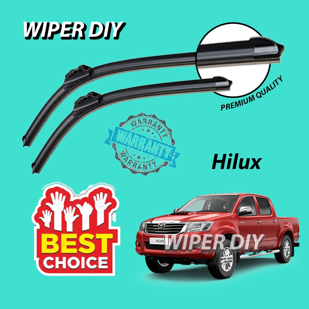 Toyota Hilux VIGO KUN25 2004 - 2015 Silicone Wiper Blade Windscreen ...