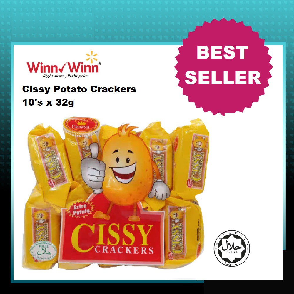 [ 100% HALAL ] Cissy Potato Crackers 10 packs x 32g | Shopee Malaysia