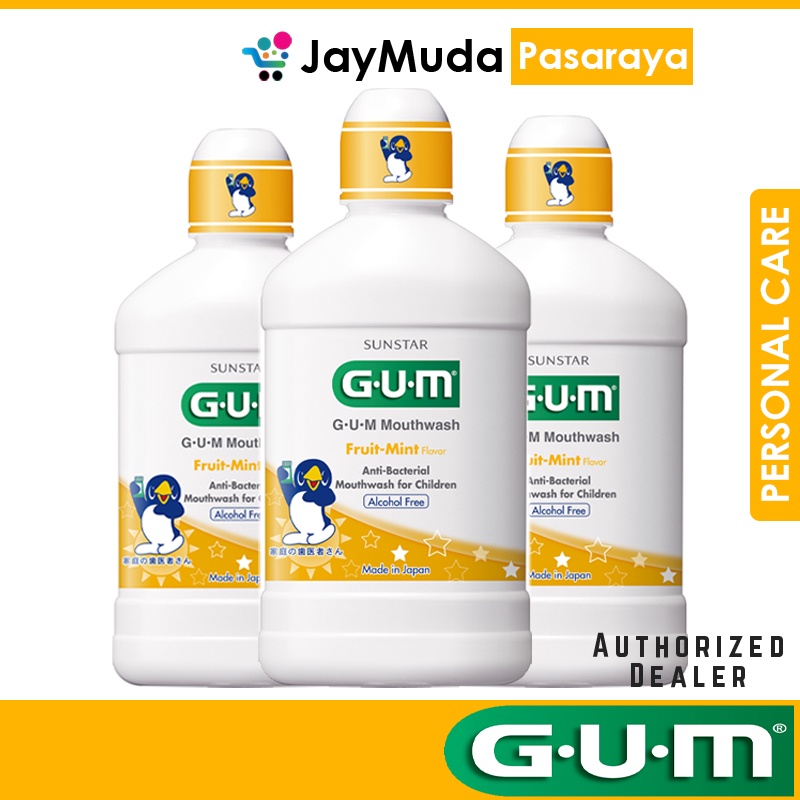 GUM Mouthwash for Children Gum Kids Mouthwash 250ml Fruit Mint Flavor ...
