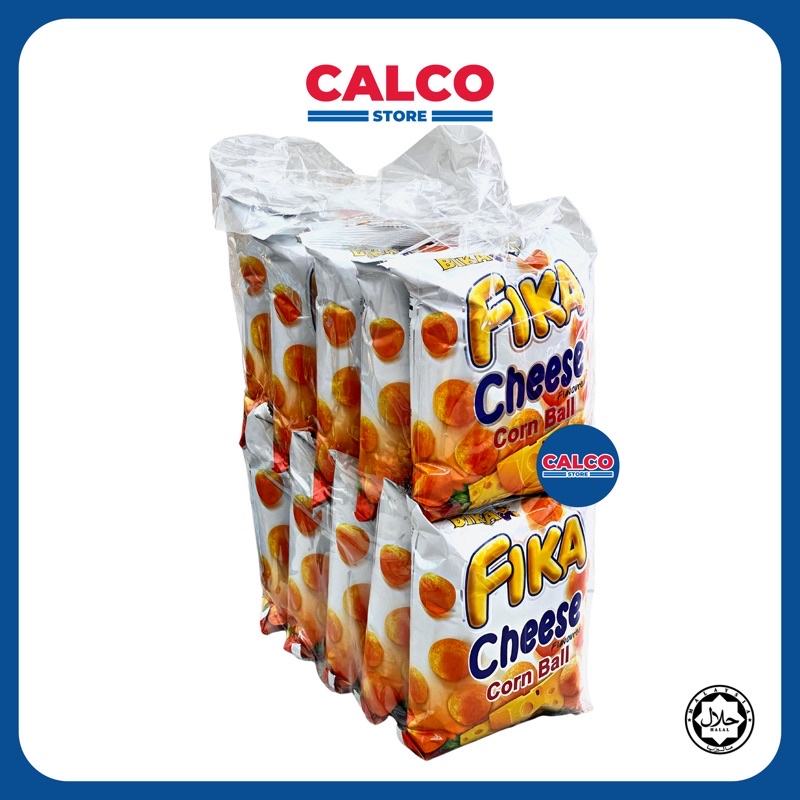 [CALCO] Bika Fika Cheese Corn Ball Snacks Keropok 70g x 10pcs | Shopee Malaysia
