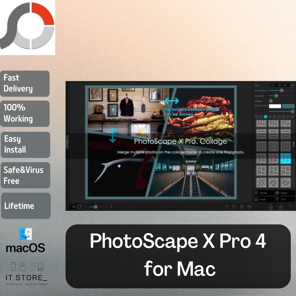 PhotoScape X Pro 4 Lifetime for Intel and M1 Chip Apple Silicone MacOs ...