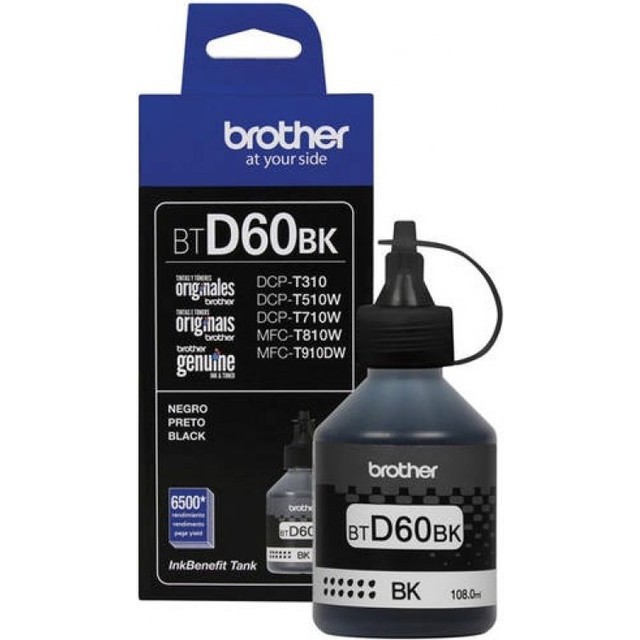 Brother Original BTD60BK Black Ink (BTD-60 BT60 T510w/T310/T710W/T910DW ...