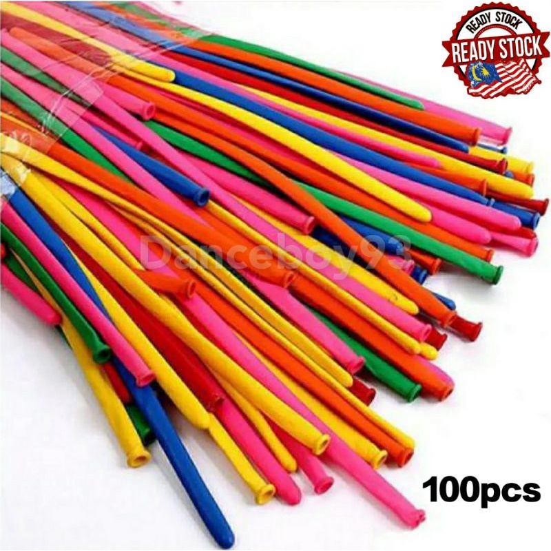 100pcs Long Balloon twist balloon/ballon panjang/belon decoration party ...