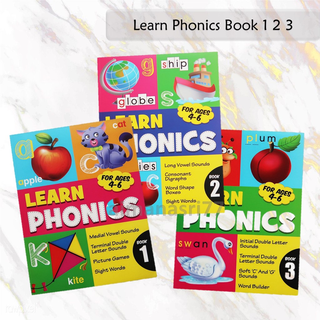 Buku Learn Phonics 1, 2 & 3 / Belajar Fonik / Phonics Reading / Phonic ...