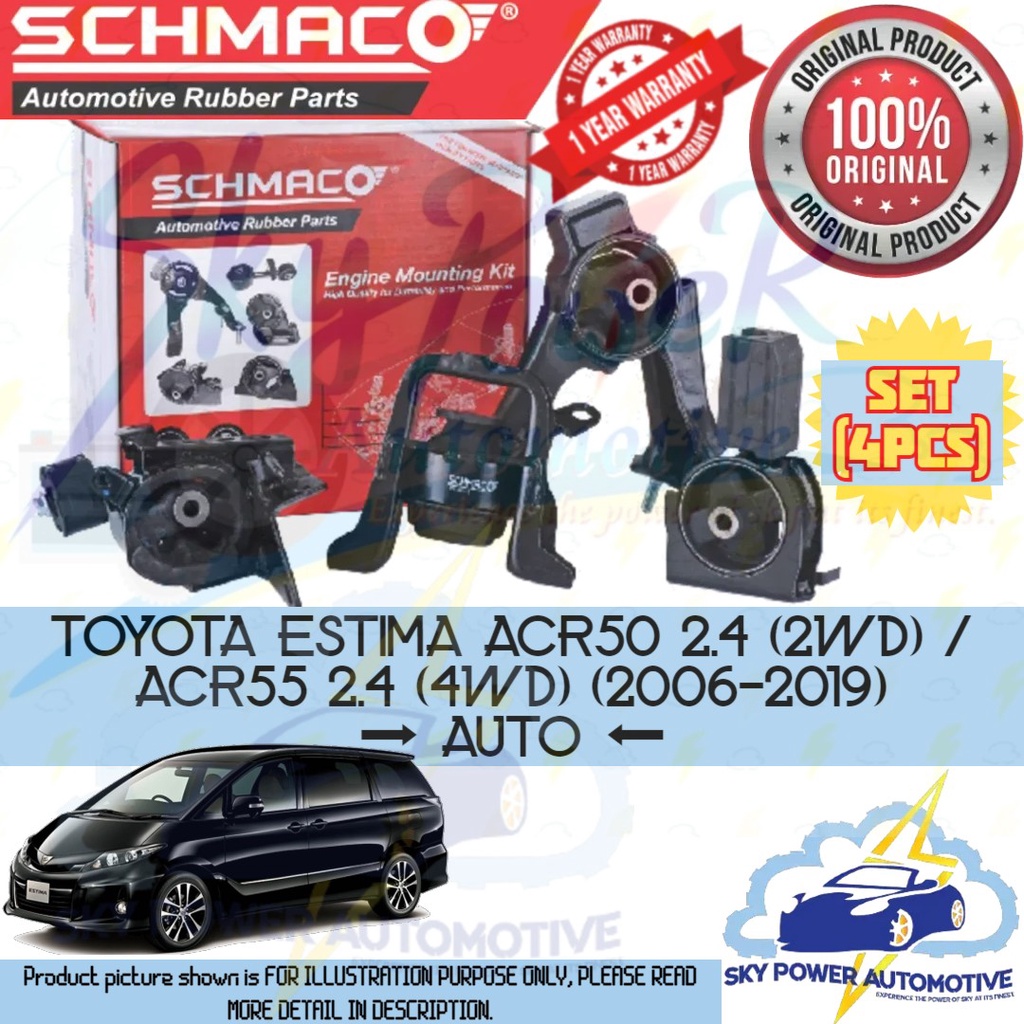 TOYOTA ESTIMA ACR50 2.4 2WD / ACR55 2.4 4WD (2006-2019) (AUTO) SCHMACO ...