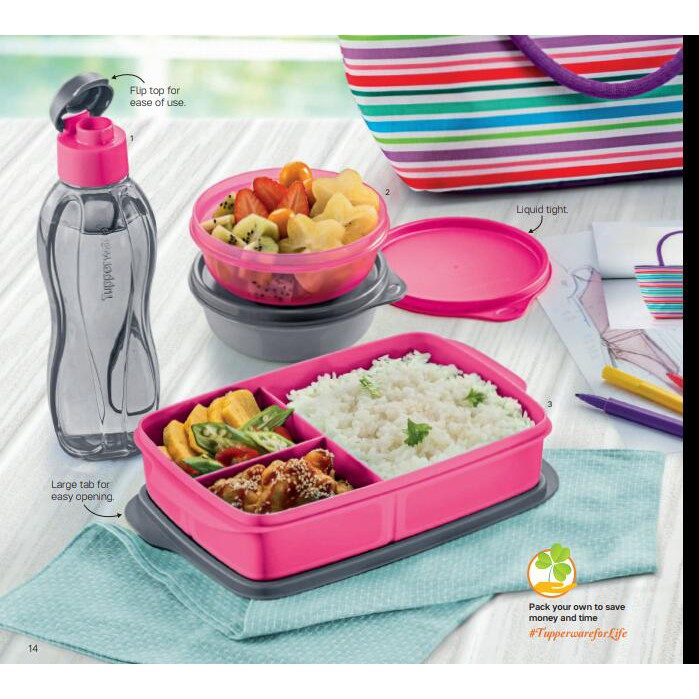 Tupperware Lunch Set with Bag Munch & Lunch Set BlackPink Lunch Set ...