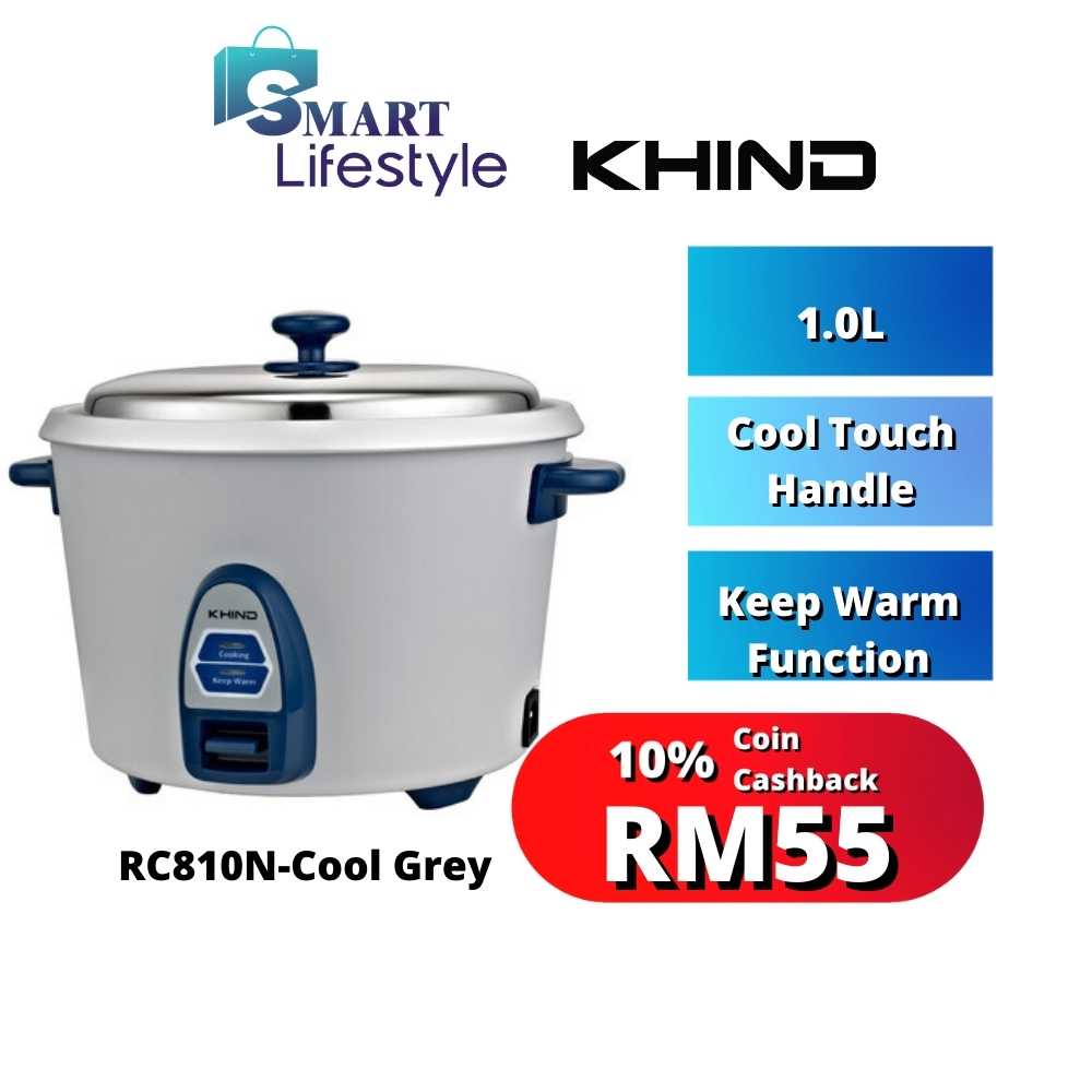Khind Electric Rice Cooker (1.0L) RC810N | Shopee Malaysia
