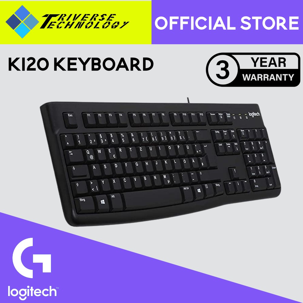 Logitech K120 Usb Wired Keyboard Shopee Malaysia