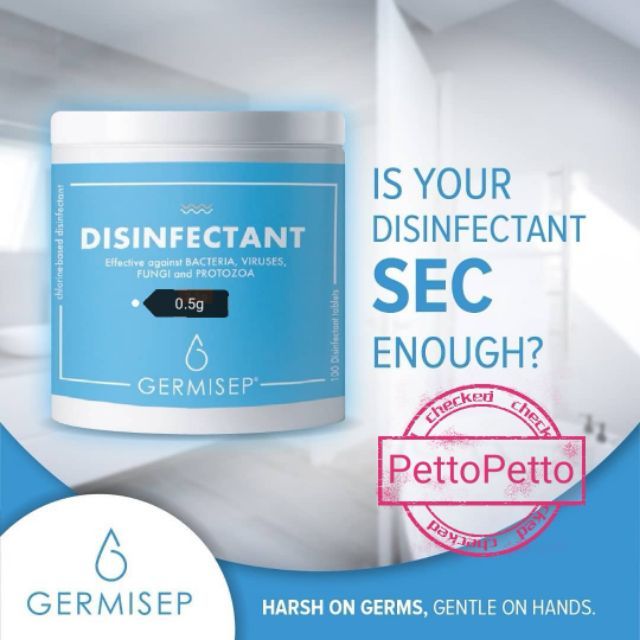 GERMISEP HUMAN DISINFECTANT/SANITIZER 0.5g (Hovid) 500 tablets | Shopee ...
