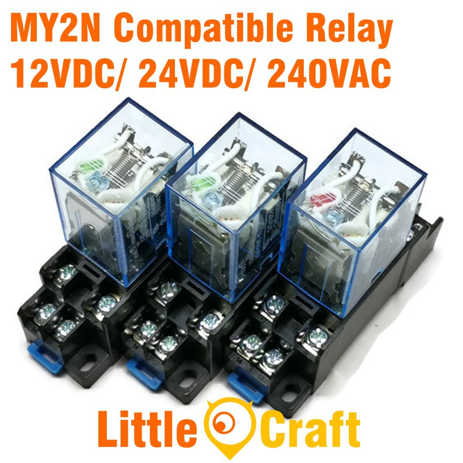 MY2N LY2N 12VDC 24VDC 240VAC Compatible Relay & Base | Shopee Malaysia