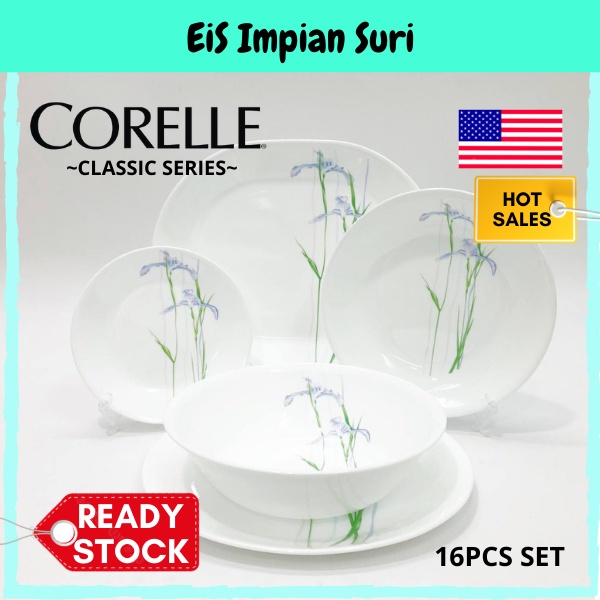 (Ready Stock!!) Corelle Shadow Iris 16pc Dinnerware Set (16A-333-MS ...