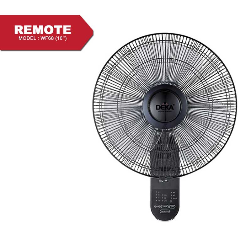 Deka 16 Inch Wall Fan WF48 WF58 WF68 3 Speeds Pull String Remote ...