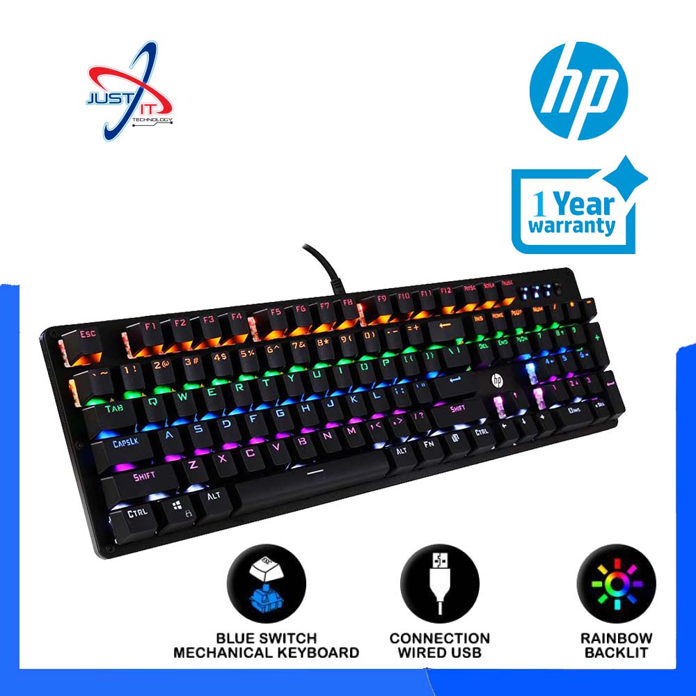 HP GK100 Wired Gaming RGB Keyboard - Blue Switch | Shopee Malaysia