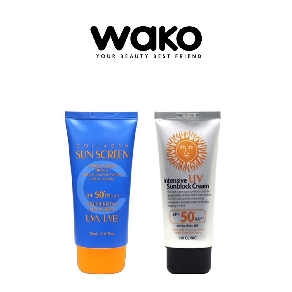 3W Clinic Collagen Sun Screen SPF50+ PA+++ / Intensive UV Sunblock ...